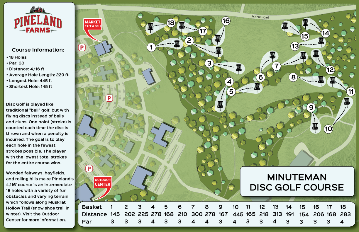 Disc Golf - Pineland Farms, Inc. - Patriot and Minuteman Disc Golf Courses